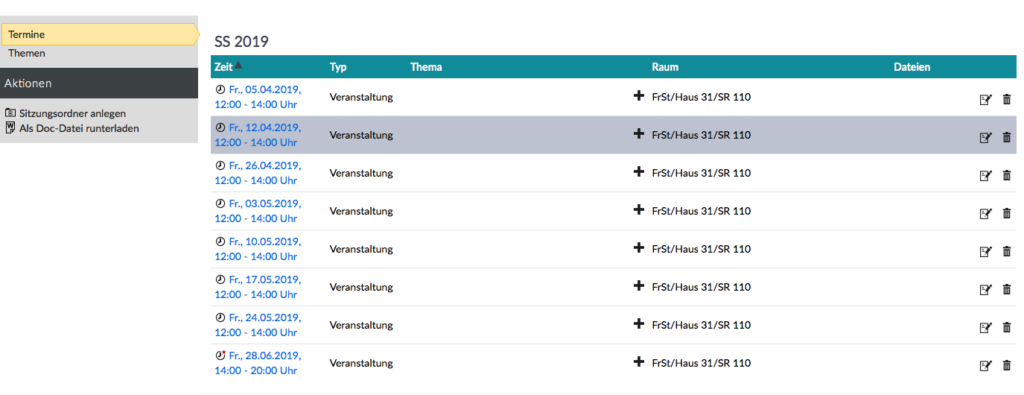 Veranstaltungen: Ablaufplan einsehen und verwalten - Stud.IP Blog ...